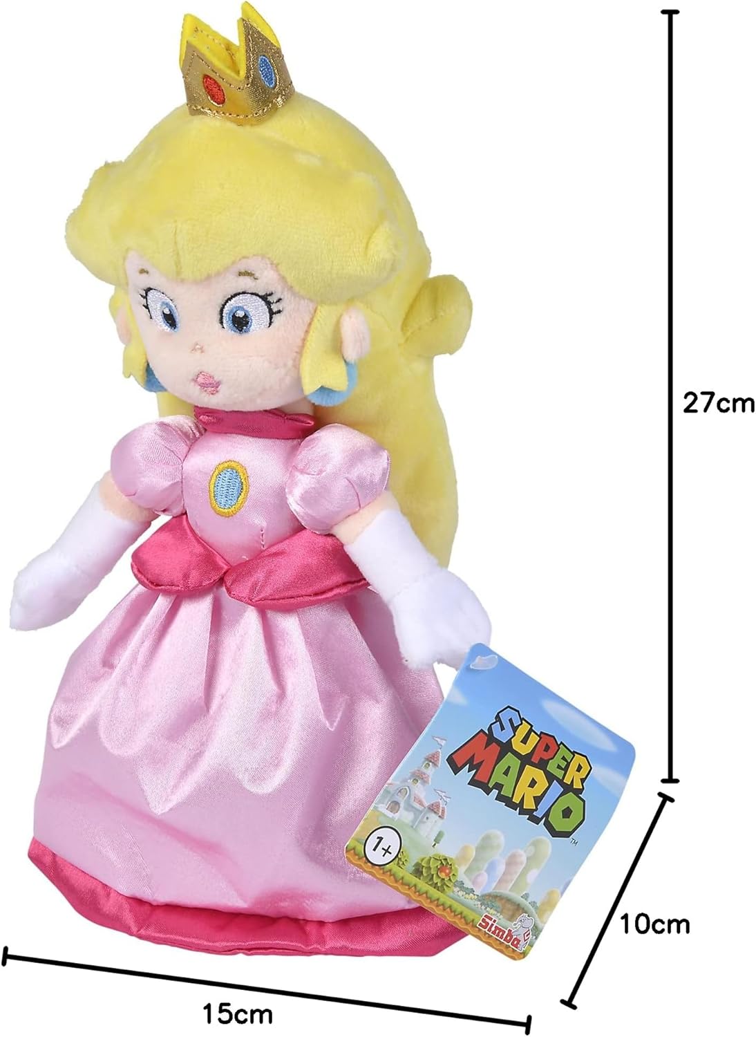 Simba Official Nintendo Super Mario Princess Peach plush 27cm Plush So ...