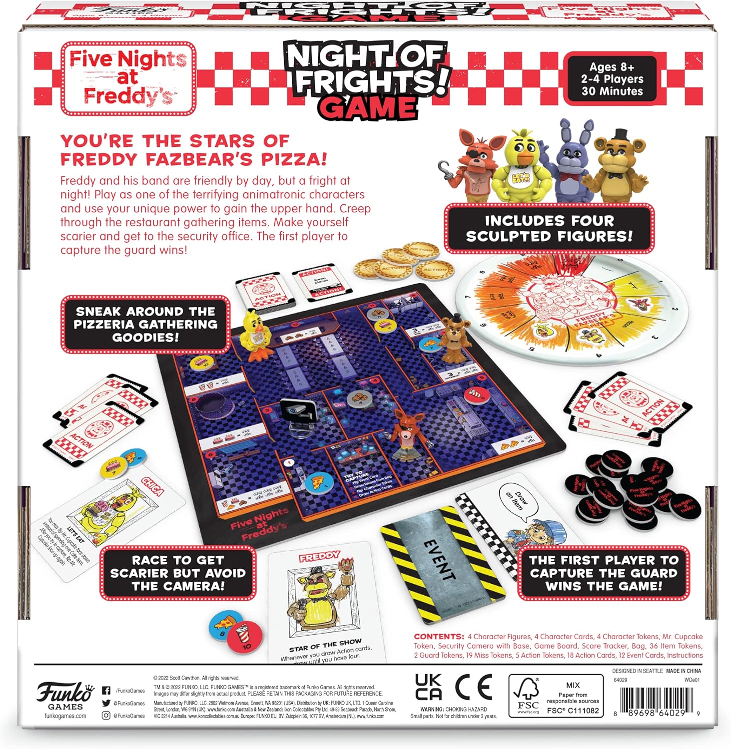 Funko Games Five Night's at Freddy's (FNAF) Nights of Fright Board Gam ...