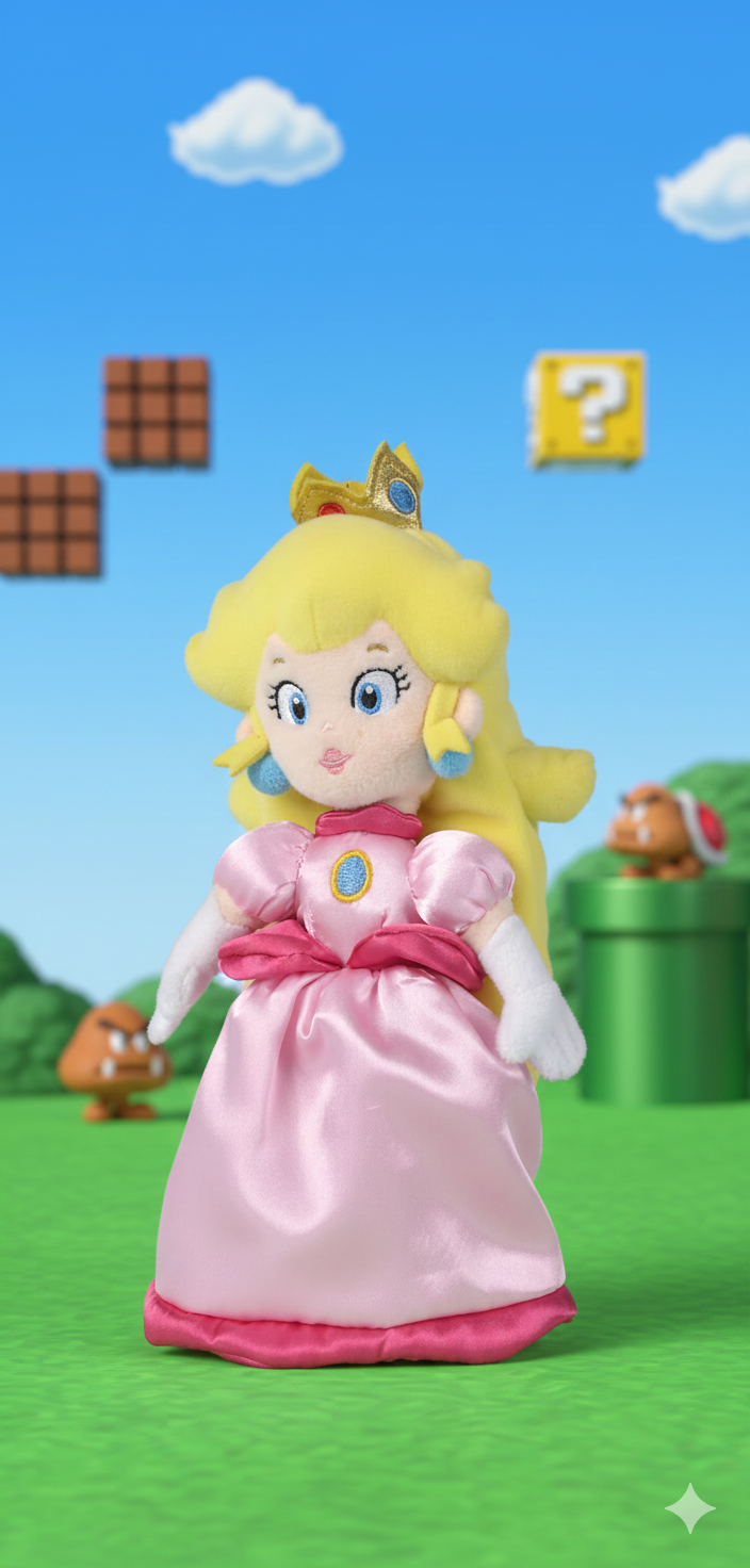 Simba Official Nintendo Super Mario Princess Peach Plush 27cm Plush So Simba Official Nintendo Super Mario Princess Peach Plush 27cm Plush So
