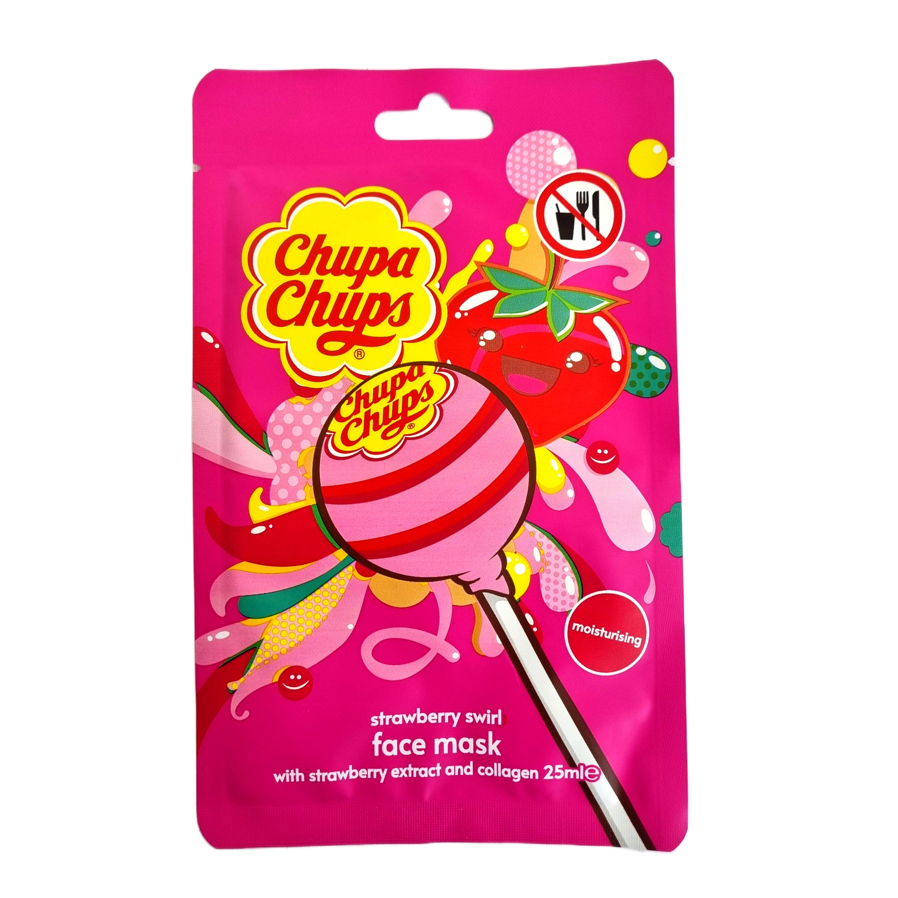 Chupa Chups Face Mask Set of 3 Peach Strawberry Cherry Moisturising Sh ...