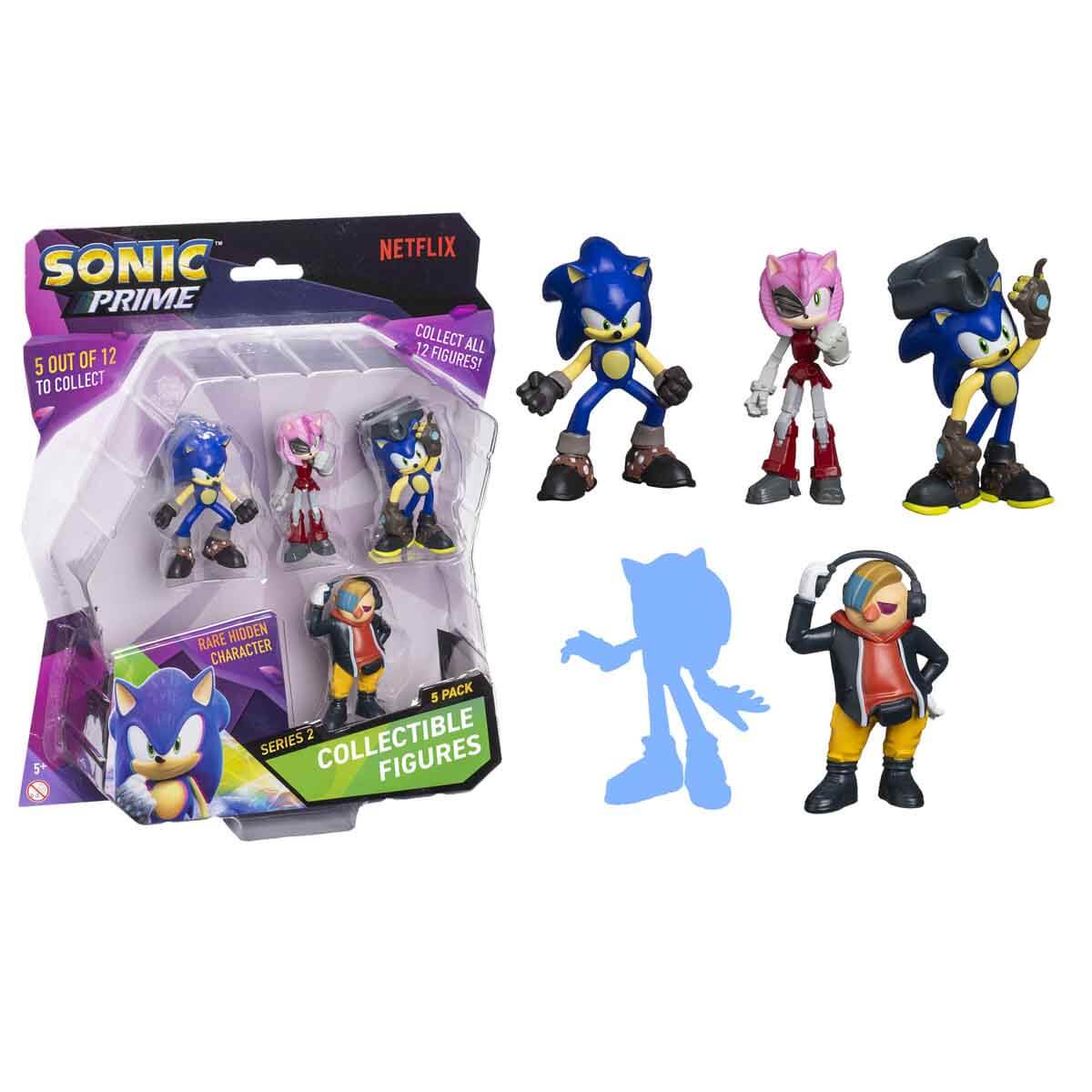 Sonic Prime Series 2 – 5-Pack Action Figure Set with 1 Hidden Rare Cha ...