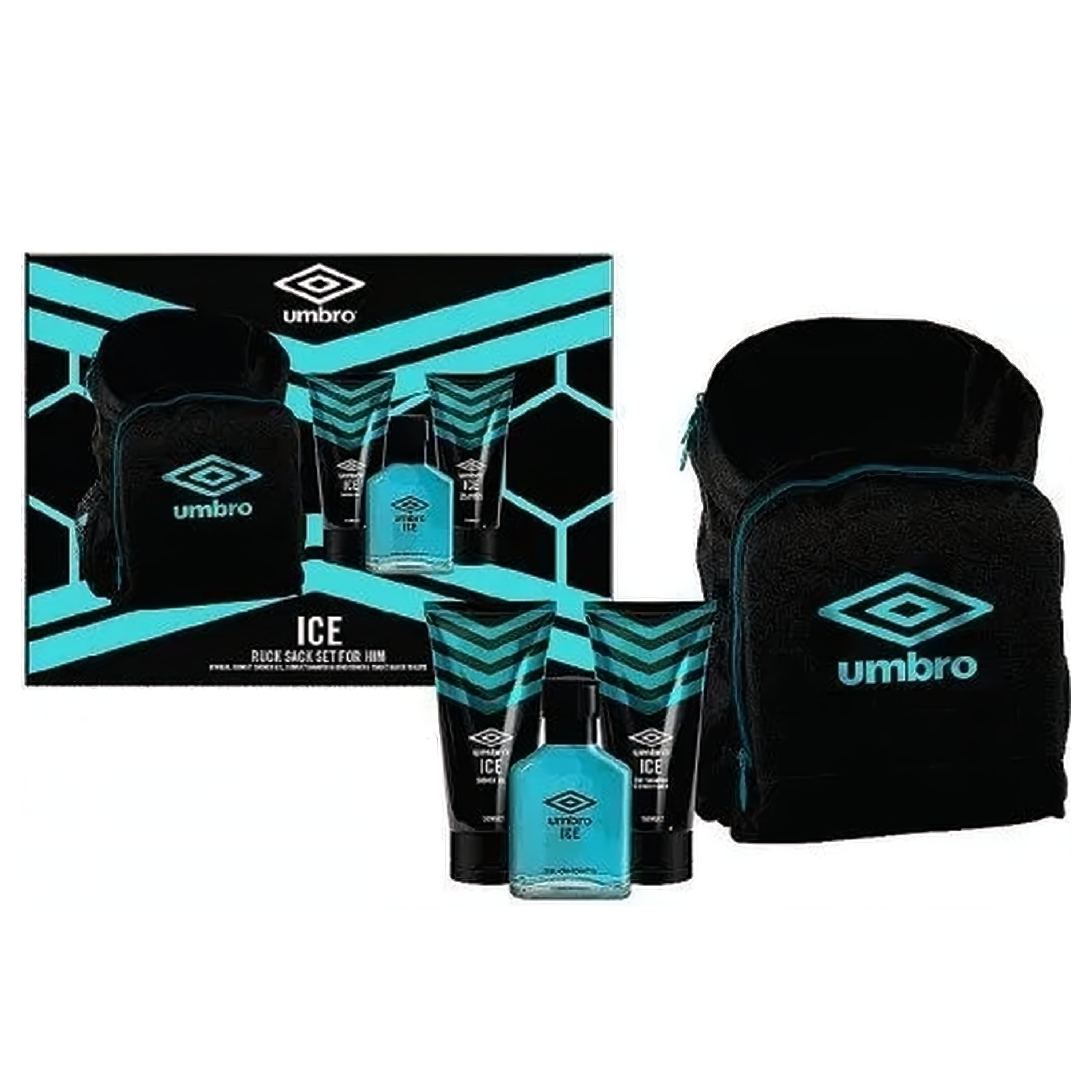 Umbro Ice Rucksack Gift Set For Men, EDT 75ml, Shampoo & Conditioner 1 ...