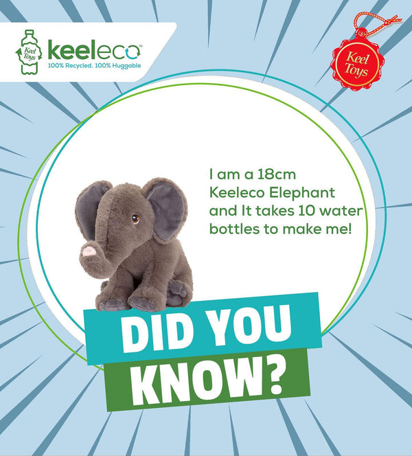Keeleco 100% Recycled Plush Eco Toys Elephant - Keel Toys | Well Made Gifts
